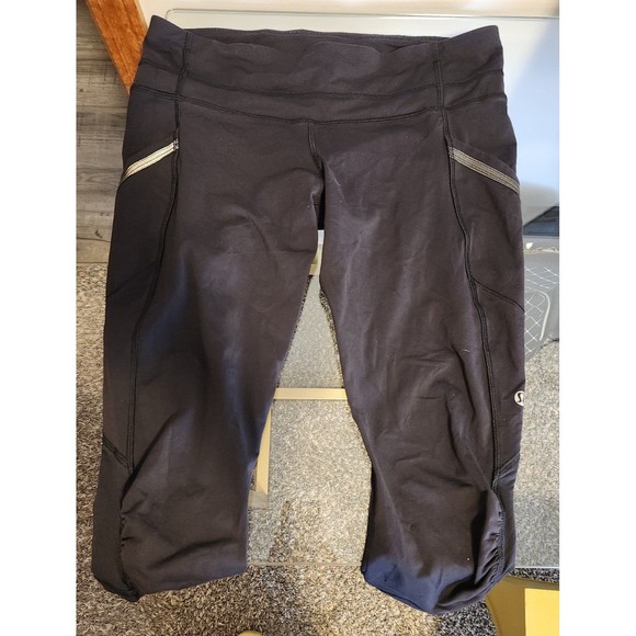 lululemon athletica | Pants & Jumpsuits | Lululemon Black Capri Legging ...